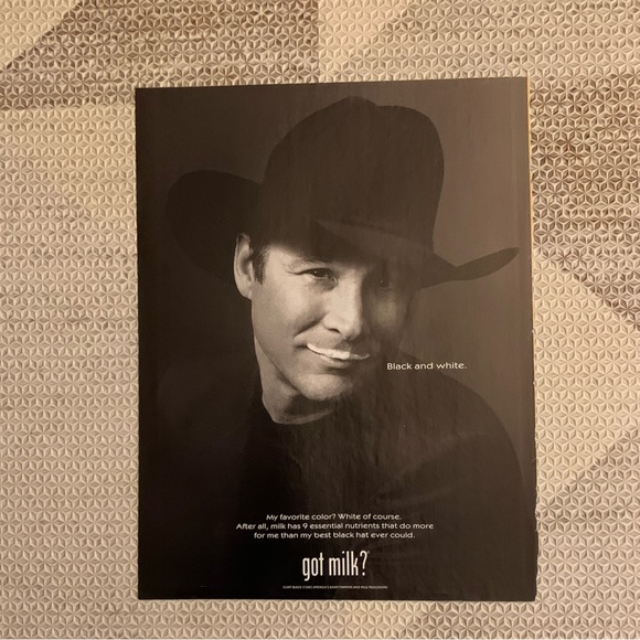 Art | Vintage Milk Ad Clint Black | Poshmark